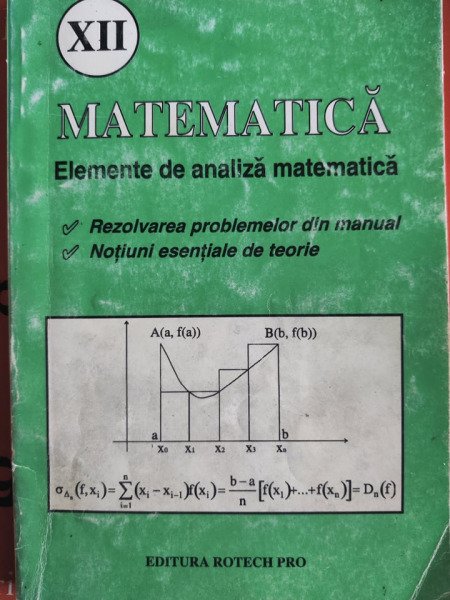 Matematica. Elemente de analiza matematica - Anticariatul Online