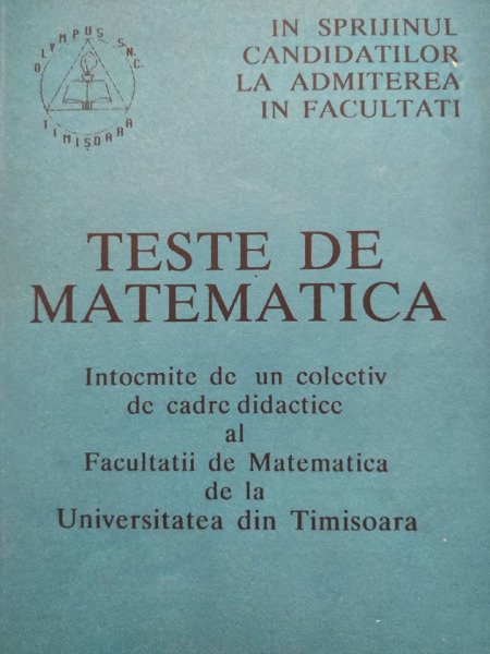 Teste de matematica - Anticariatul Online - Cumpara