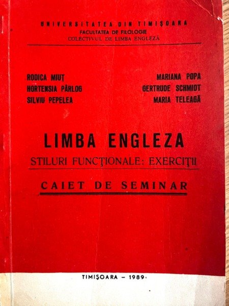 Limba engleza. Stiluri functionale: exercitii - Anticariatul Online